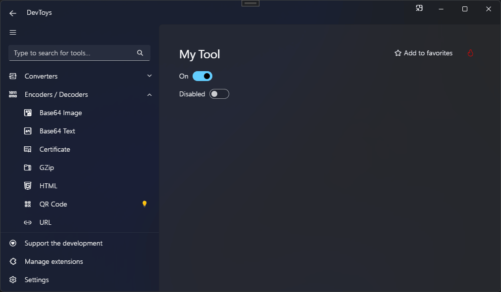 Toggle Switch | DevToys